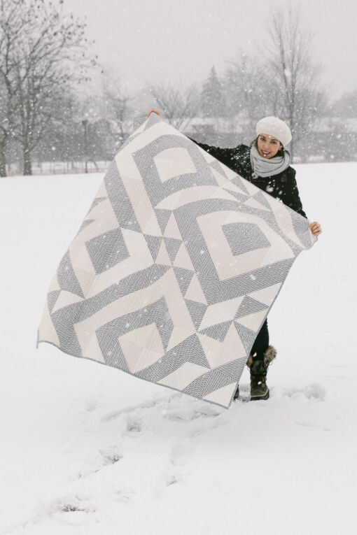 Make a Two-Fabric Quilt with the Triangle Jitters Quilt Pattern - Suzy ...