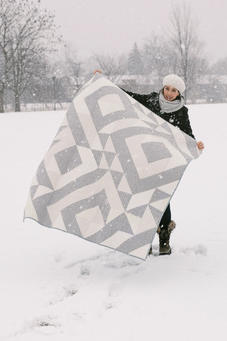 Make a Two-Fabric Quilt with the Triangle Jitters Quilt Pattern - Suzy ...