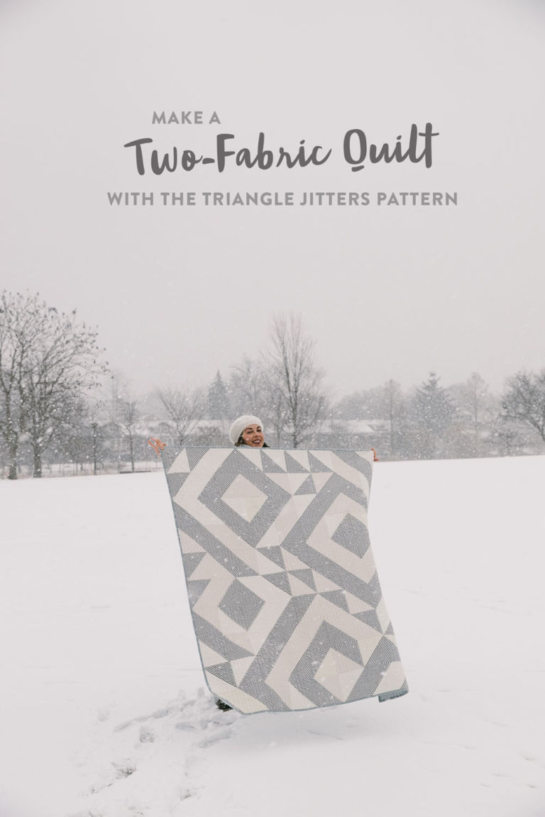 Make a Two-Fabric Quilt with the Triangle Jitters Quilt Pattern - Suzy ...