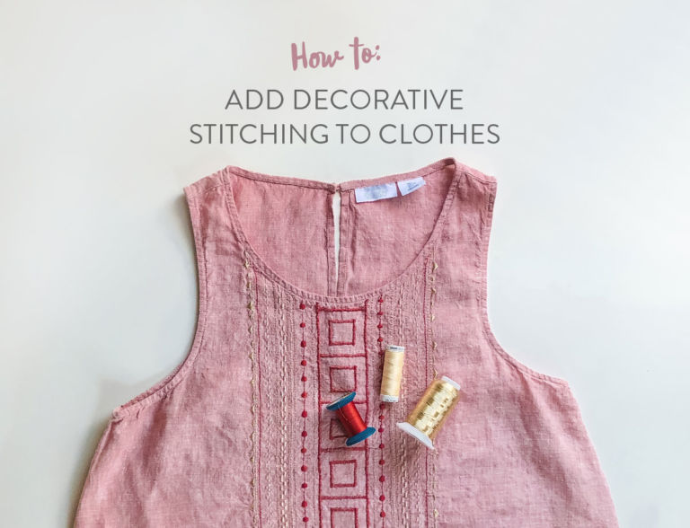 How to Add Decorative Stitching to Clothes - Suzy Quilts