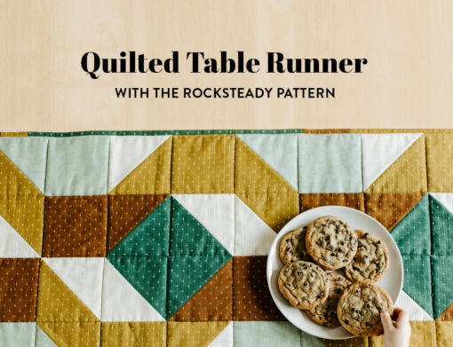 Modern Quilted Table Runner Tutorial with the Rocksteady Pattern - Suzy ...