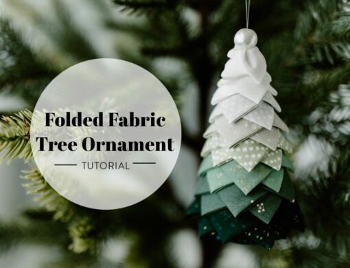 Folded Fabric Tree Ornament Tutorial - Suzy Quilts