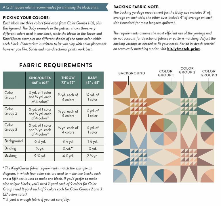 Planetarium Quilt Pattern (Download) - Suzy Quilts