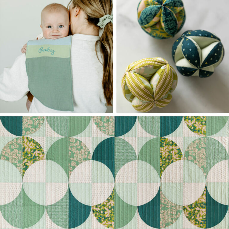 Fronds Pattern Baby Bundle (Download) - Suzy Quilts