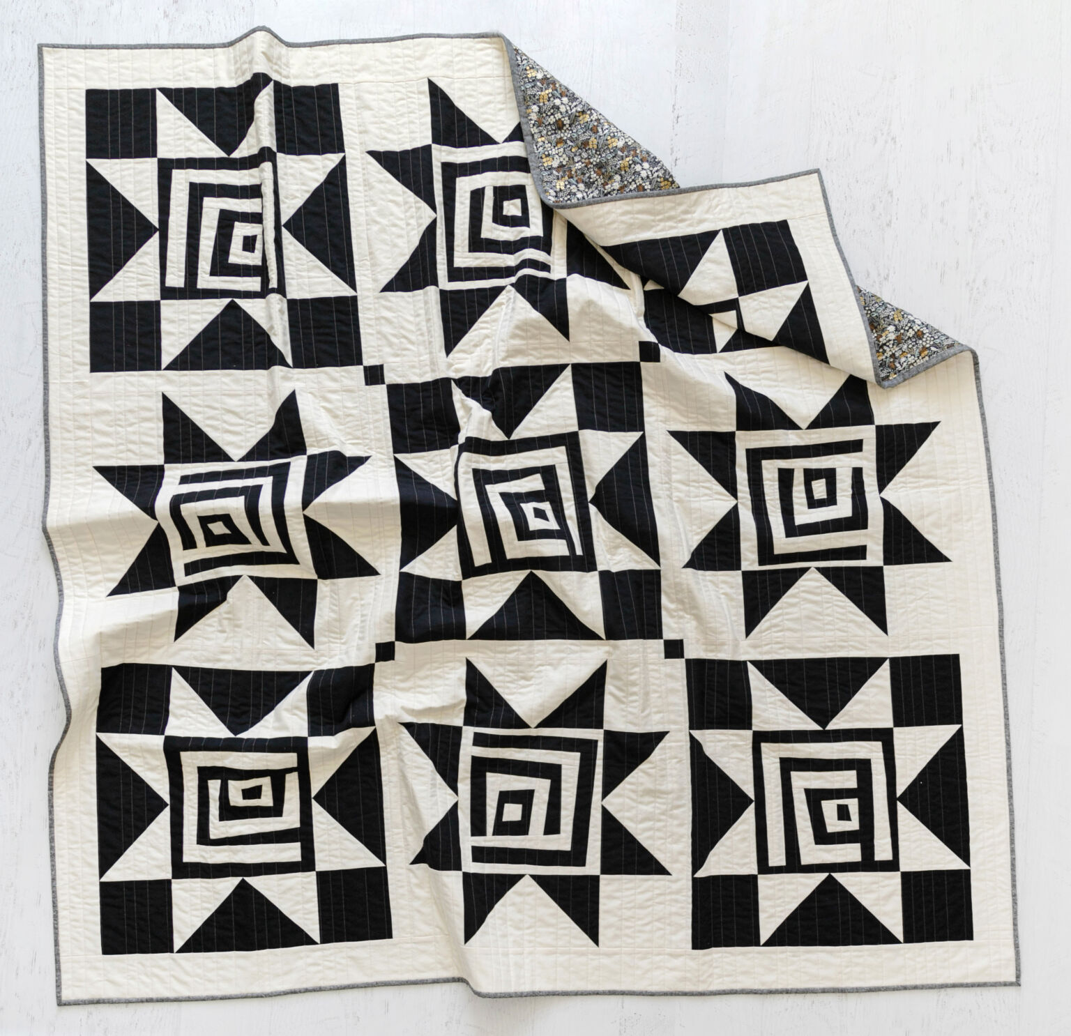Make a Two-Fabric Quilt with the Triangle Jitters Quilt Pattern - Suzy ...
