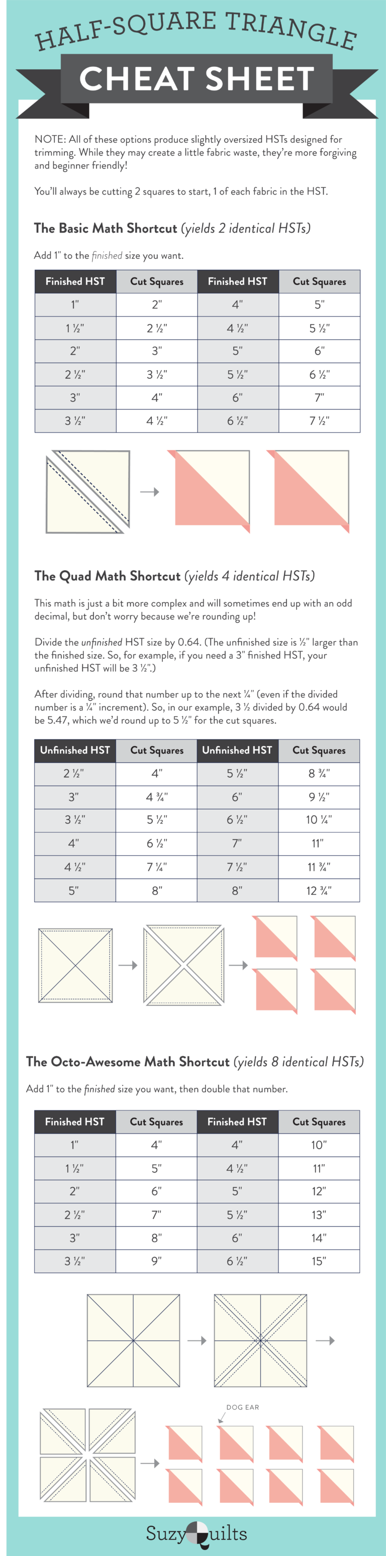 Easy Half Square Triangles Tutorial (VIDEO!) - Suzy Quilts