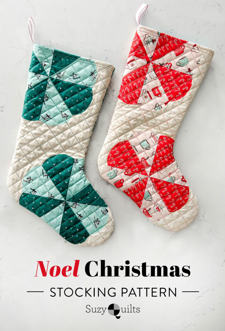 Noel Quilted Stocking Pattern - Suzy Quilts