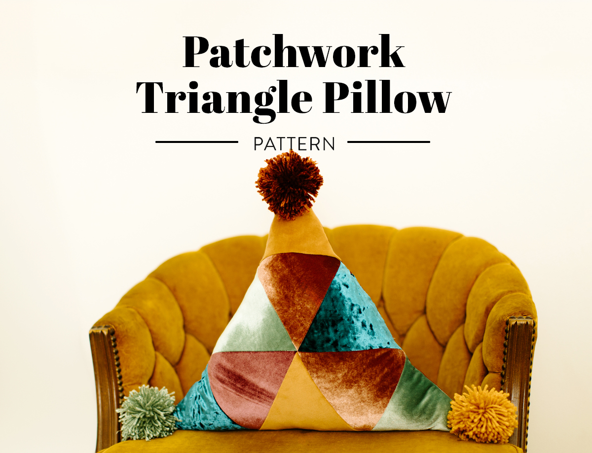 Patchwork Triangle Pillow Pattern (With Pom Poms!) - Suzy Quilts