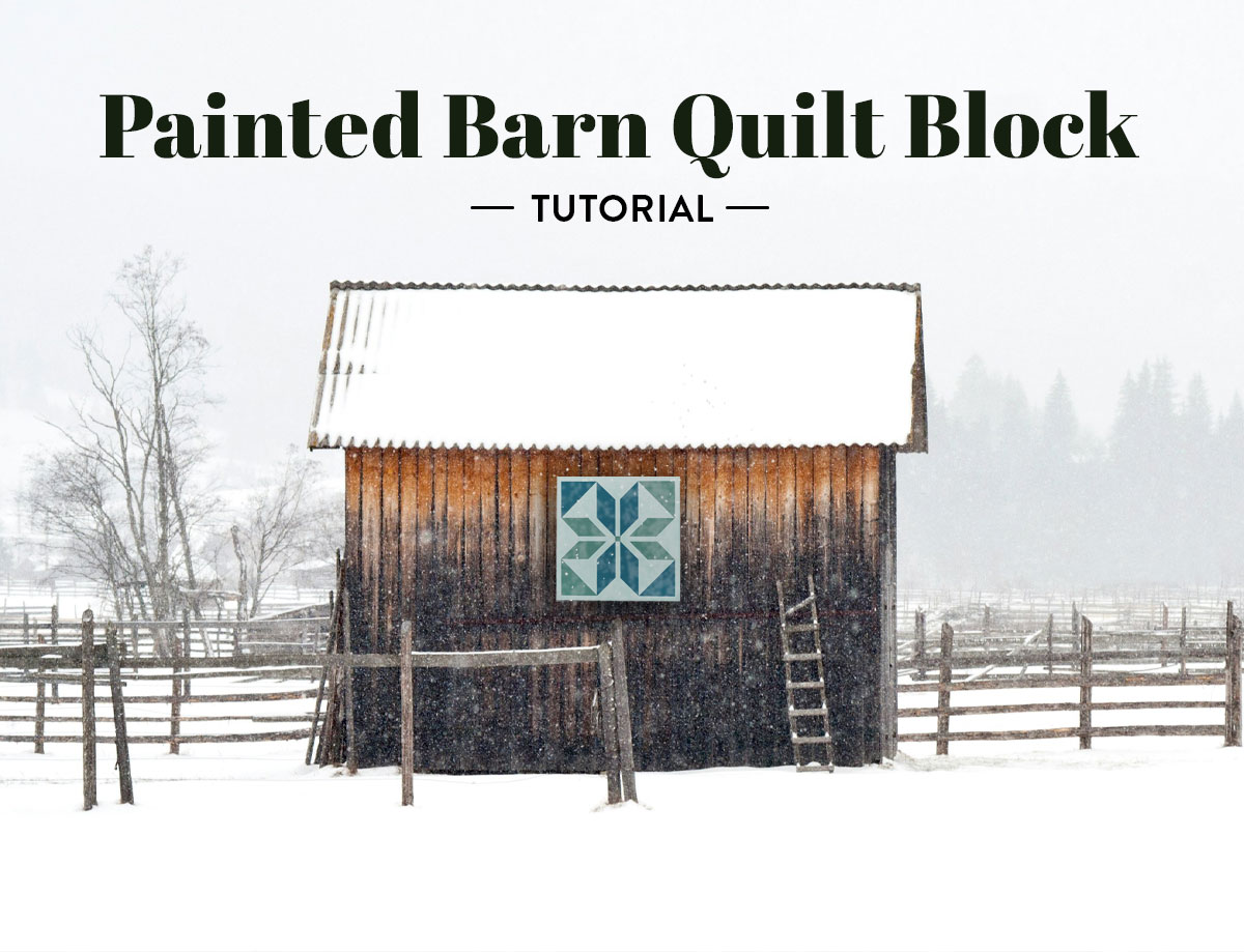 Painted Barn Quilt Block Tutorial - Suzy Quilts