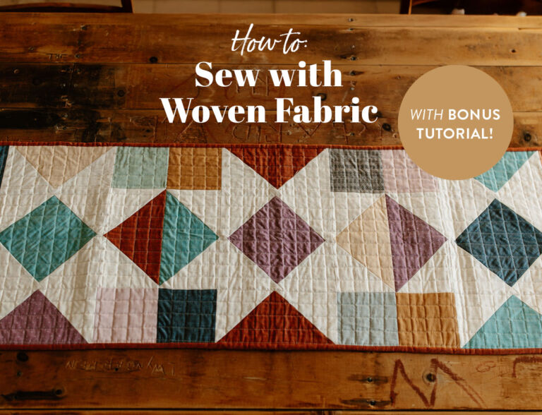 How to Sew with Woven Fabric using the Starling Pattern - Suzy Quilts