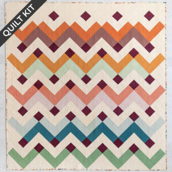 Thrive Throw Quilt Kit in Signature PURE Solids - Suzy Quilts