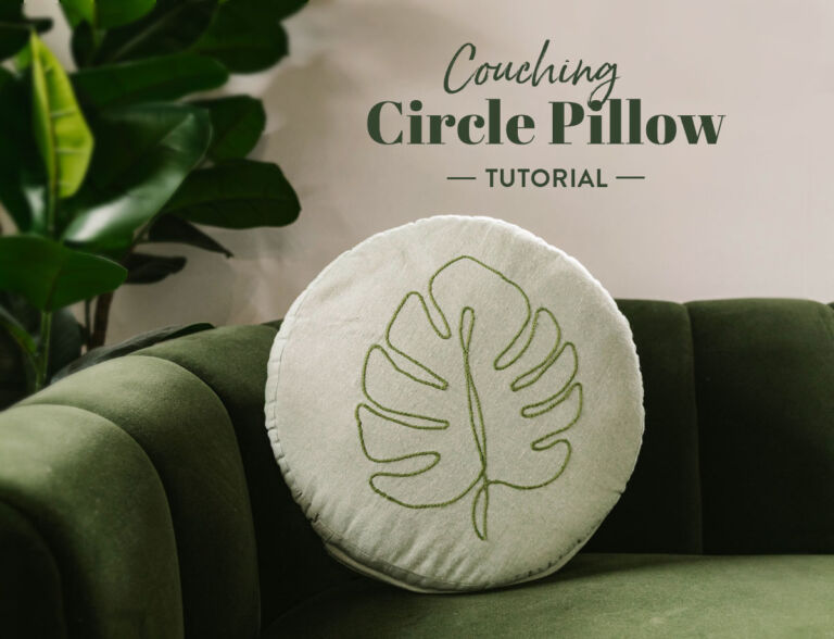 Couching Circle Pillow Tutorial - Suzy Quilts