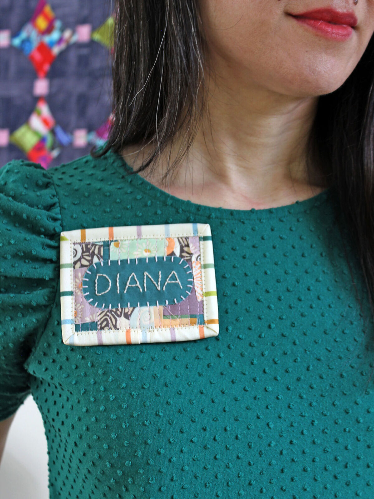 Scrappy Quilt Guild Name Tag Tutorial - Suzy Quilts