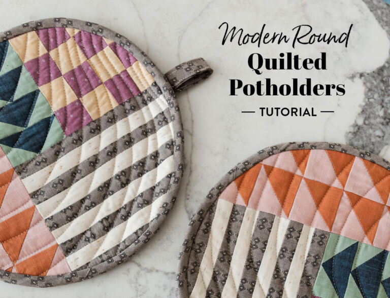 Round Quilted Potholders Tutorial - Suzy Quilts